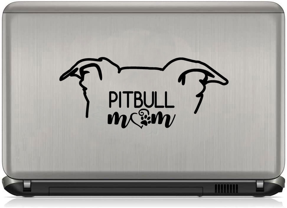 Pitbull Mom Pittie Head/ears Pawprint Outline Dog Sticker - Etsy