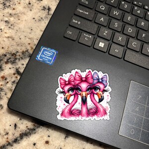 Flamingo Sticker - Flocking Fabulous Flamingo Trio Decal Sticker ...