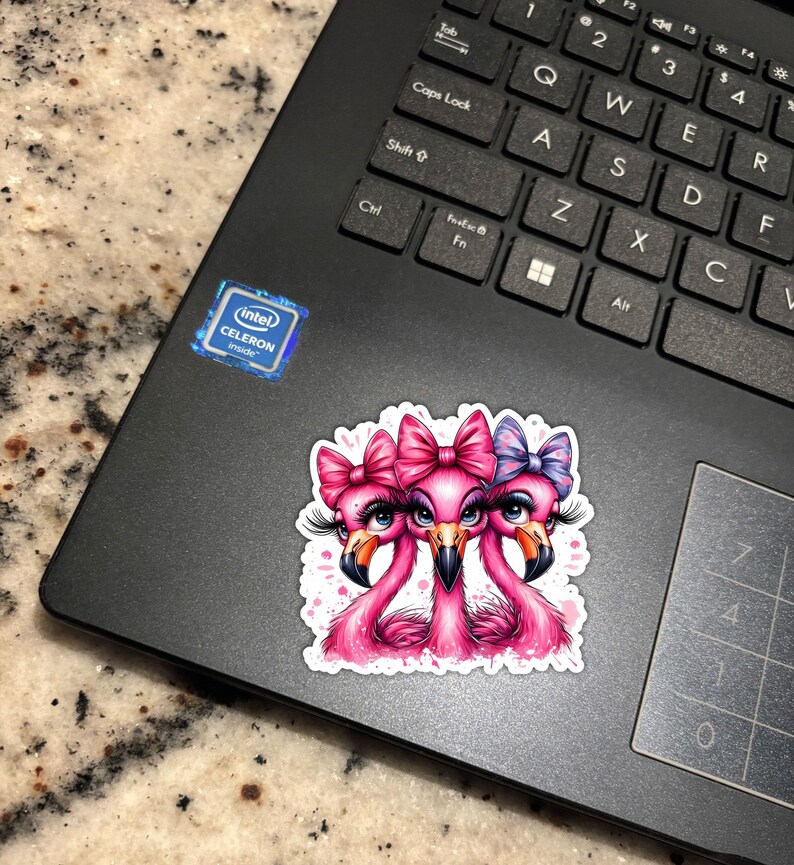 Flamingo Sticker - Flocking Fabulous Flamingo Trio Decal Sticker ...