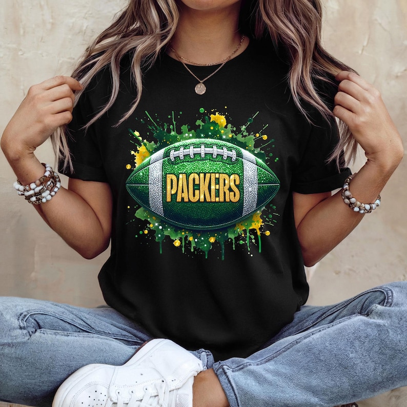 Packers PNG Digital Download - Sparkle Football Rhinestone Packers - 2 ...