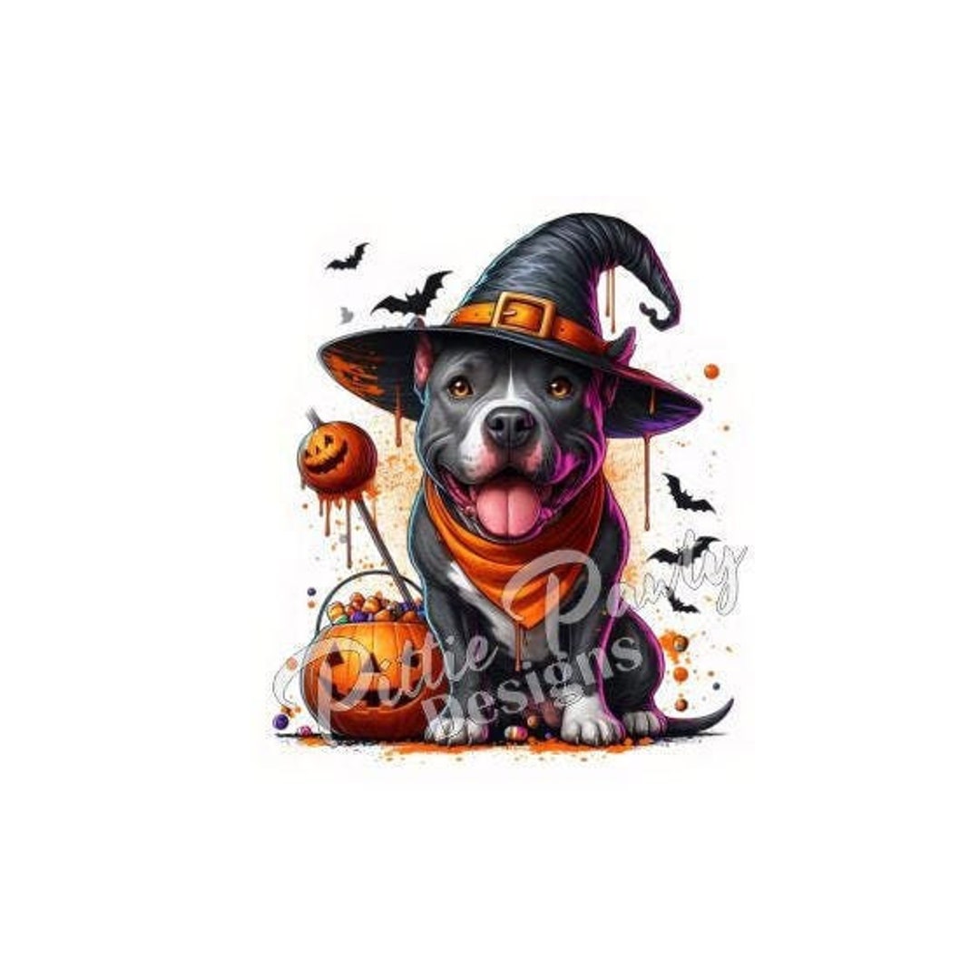 PNG Digital Download - Happy Halloween Pitbull - PNG Printable ...
