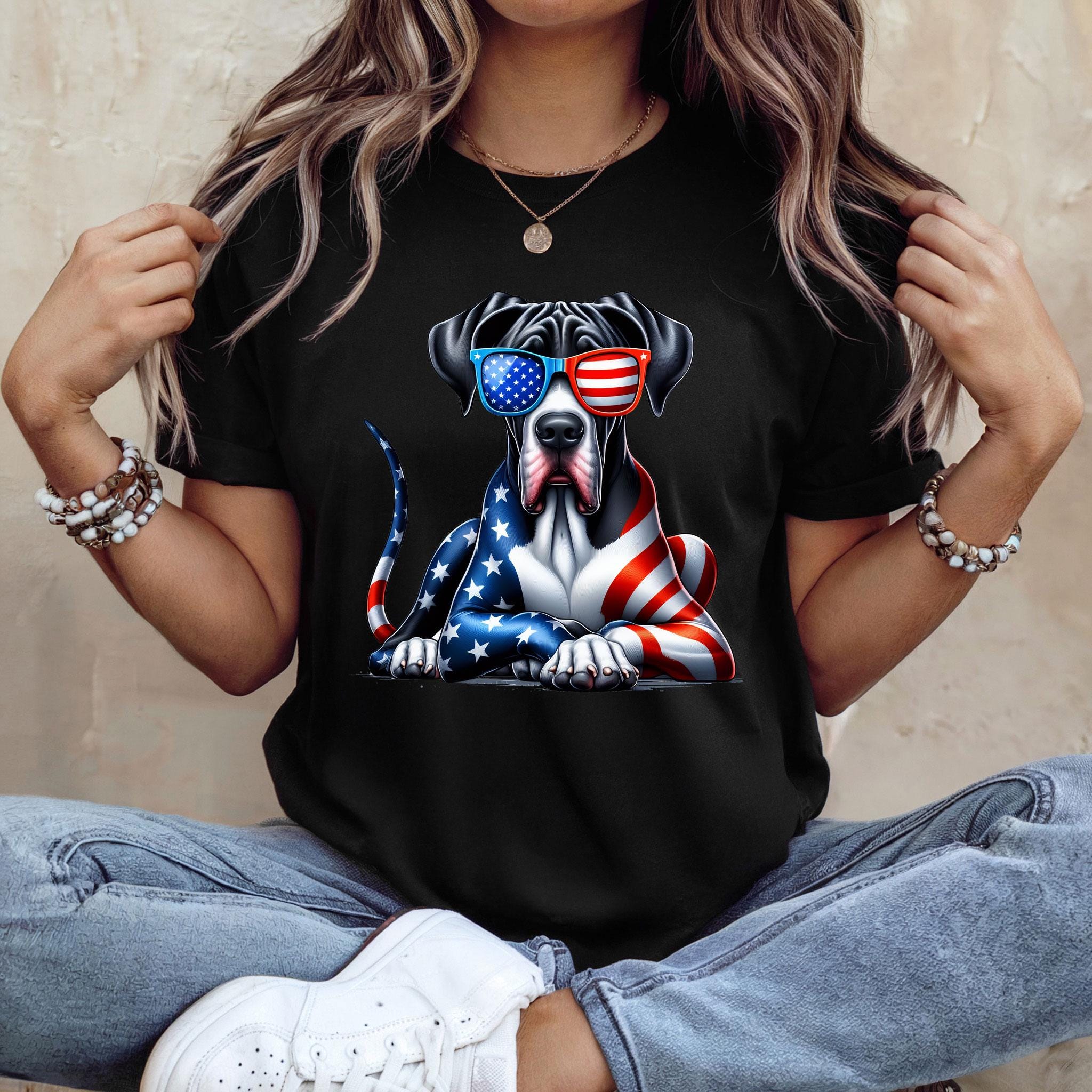 Great Dane PNG Digital Download - Patriotic American Flag Great Dane ...