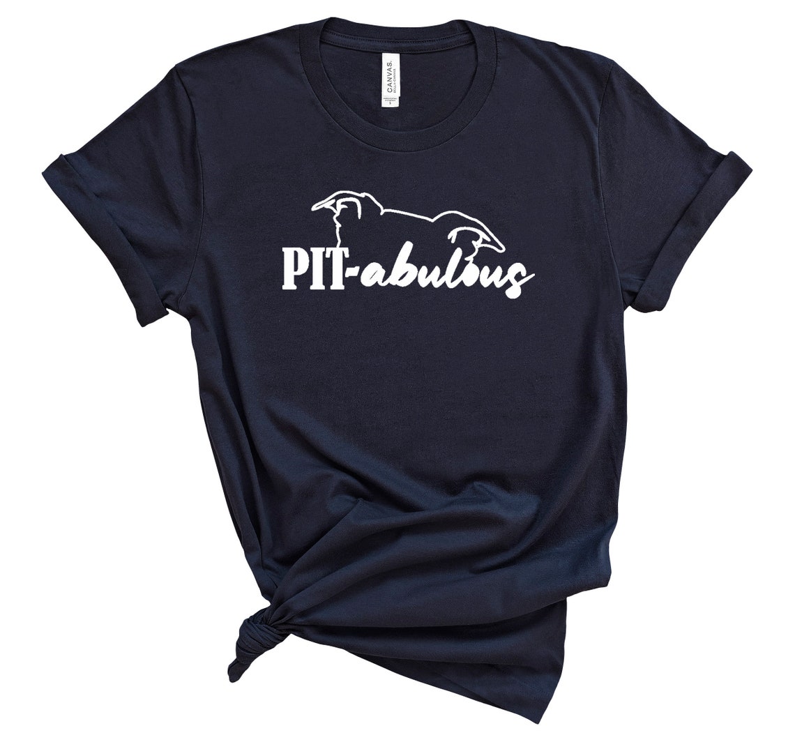 Pittie Head/ears Outline Pitbull PIT ABULOUS Shirt Pit - Etsy