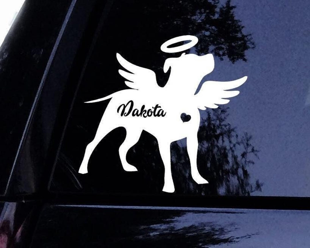Pitbull Decal - Pitbull Angel Decal Pittie Pitbull Bully Angel W/ Wings ...