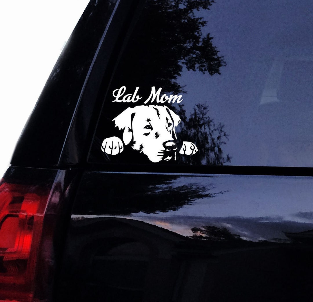 Peeking Lab MOM Labrador Retriever Personalized Lab Dog Decal - Vinyl ...