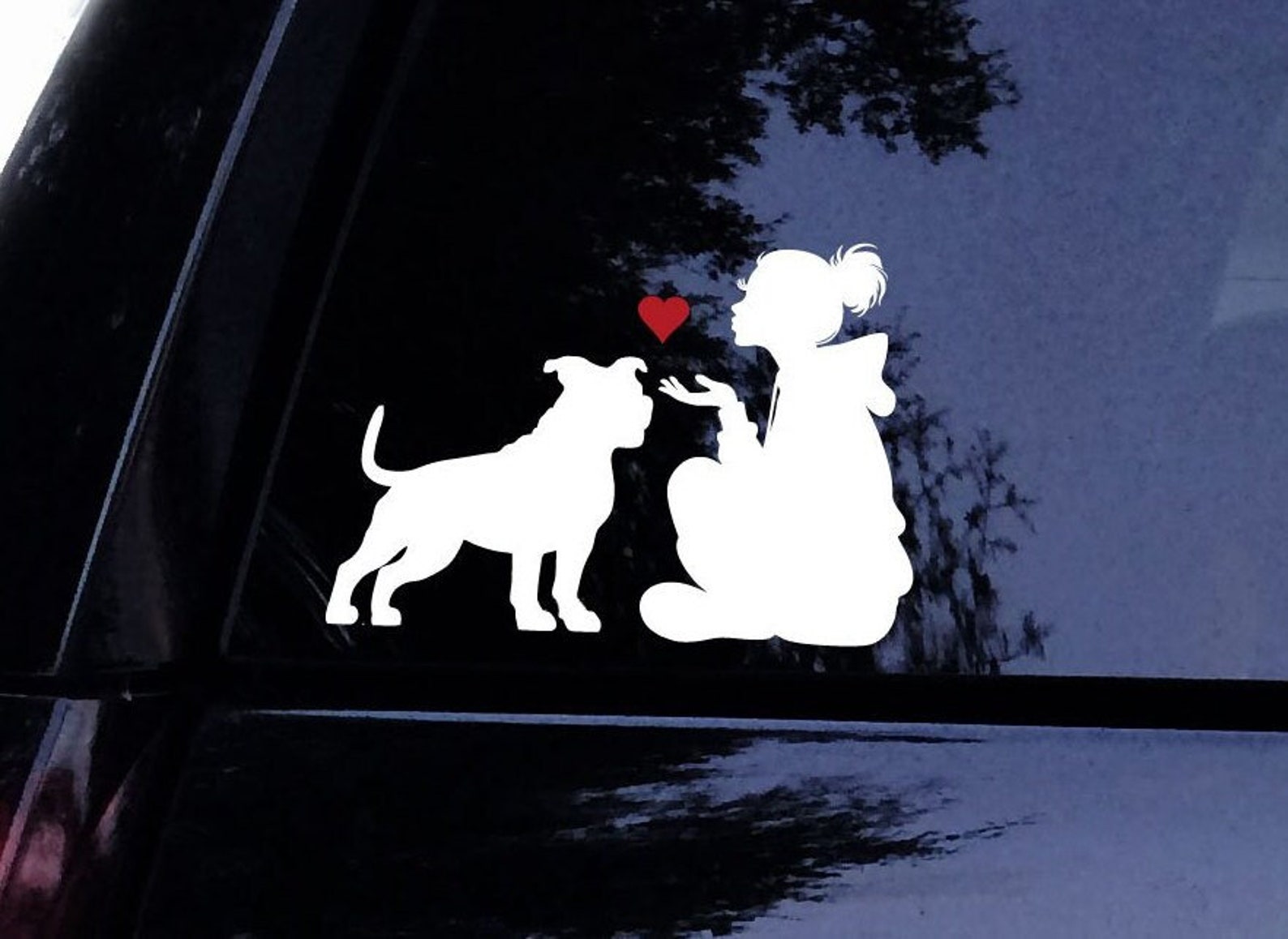 Bully Decal - Sitting Lady W/hoodie Loves Her American Bully Bullie ...