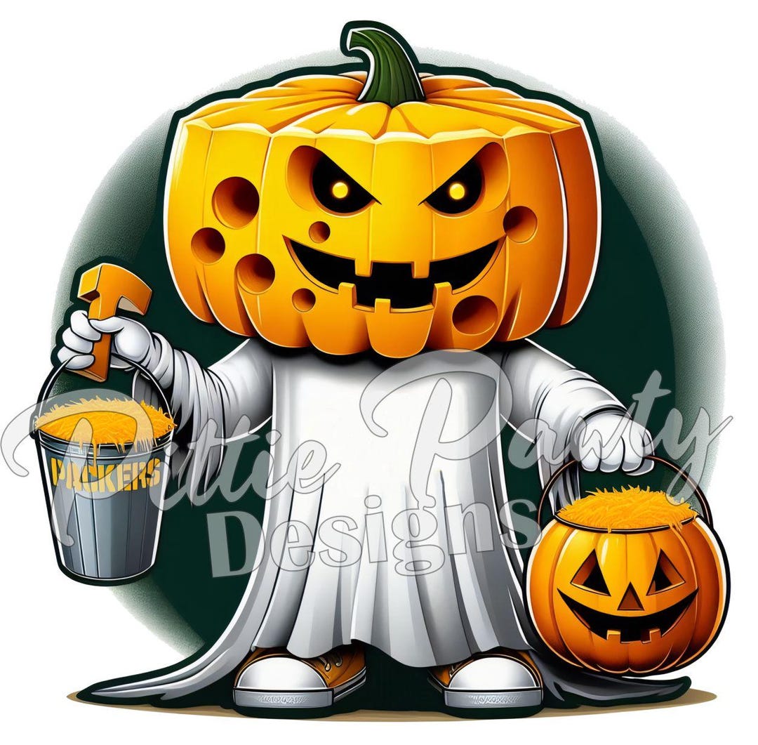 Cheese Head PNG Digital Download - Green Bay Pumpkin Cheese Head Ghost ...