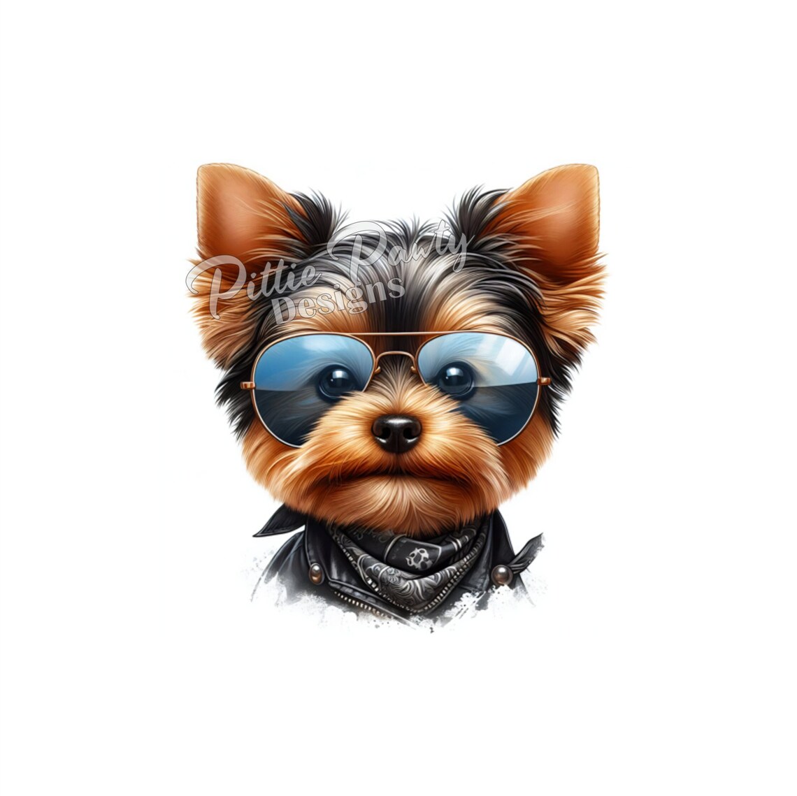PNG Digital Download - Yorkie Biker Dog - Yorkshire Terrier Dog -PNG ...