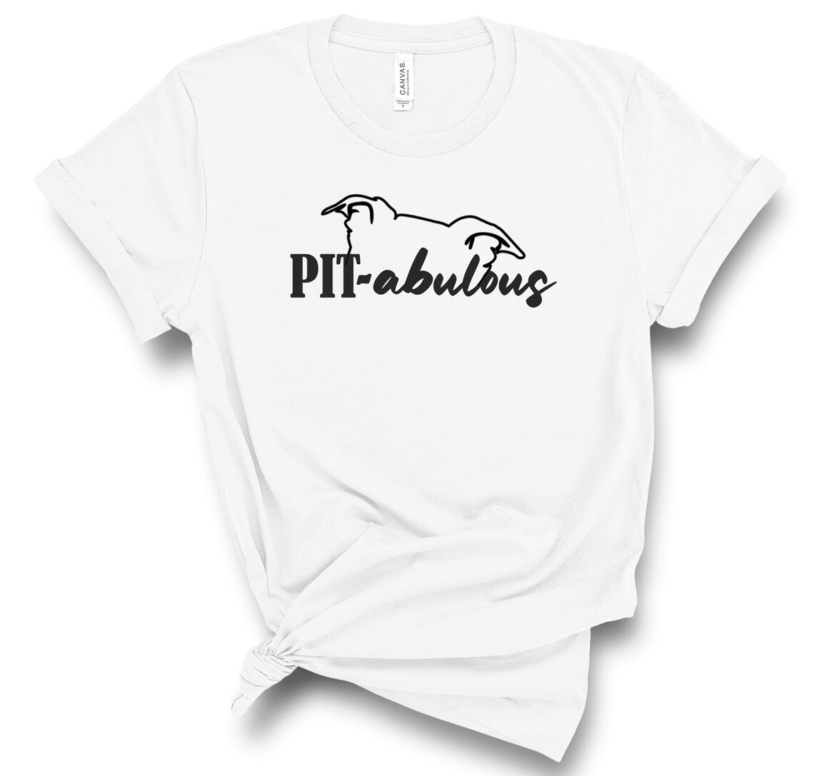 Pittie Head/ears Outline Pitbull PIT ABULOUS Shirt Pit - Etsy