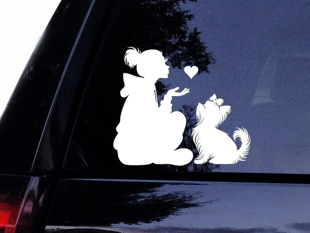 Yorkie Decal - Hoodie Lady Loves Her Sitting Yorkie III Yorkshire ...