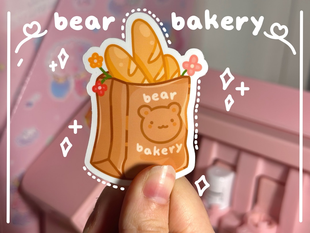 Bear Bakery Sticker Bear Sticker Kawaii Laptop Decal - Etsy