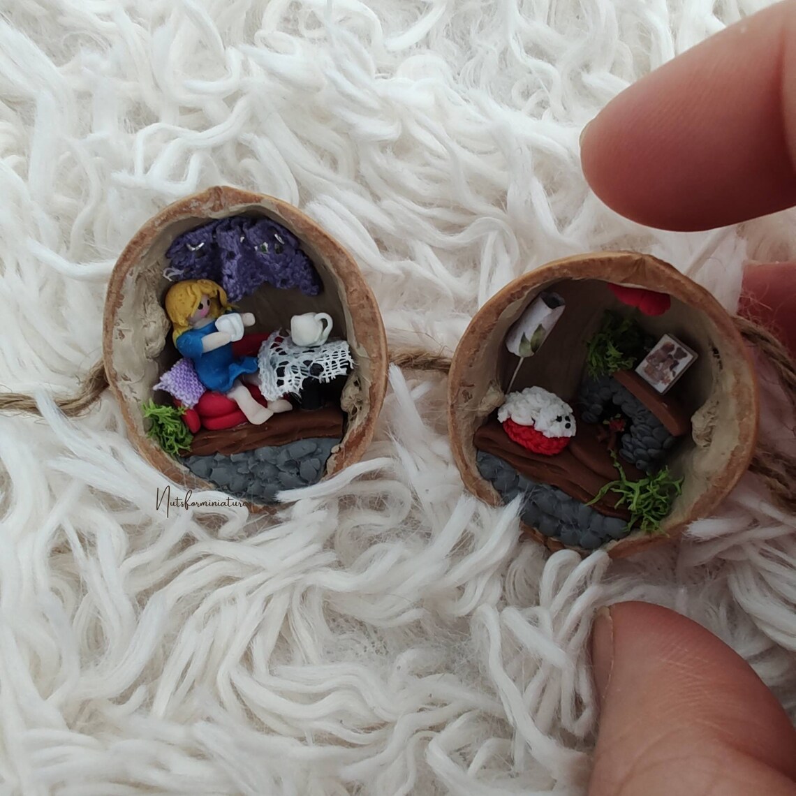 Walnut House Doll Miniature. Micro Home. Collectable Walnut - Etsy
