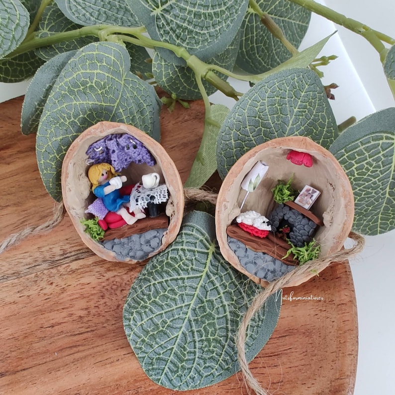 Walnut House Doll Miniature. Micro Home. Collectable Walnut - Etsy