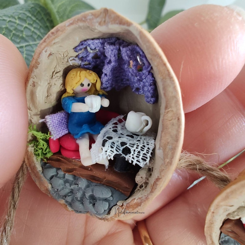 Walnut House Doll Miniature. Micro Home. Collectable Walnut - Etsy