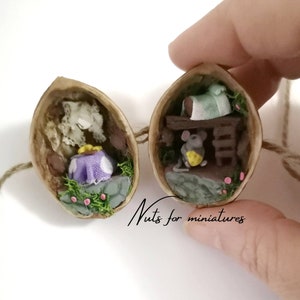 Walnut Mouse Miniature House. Micro Home. Collectable Walnut | Etsy