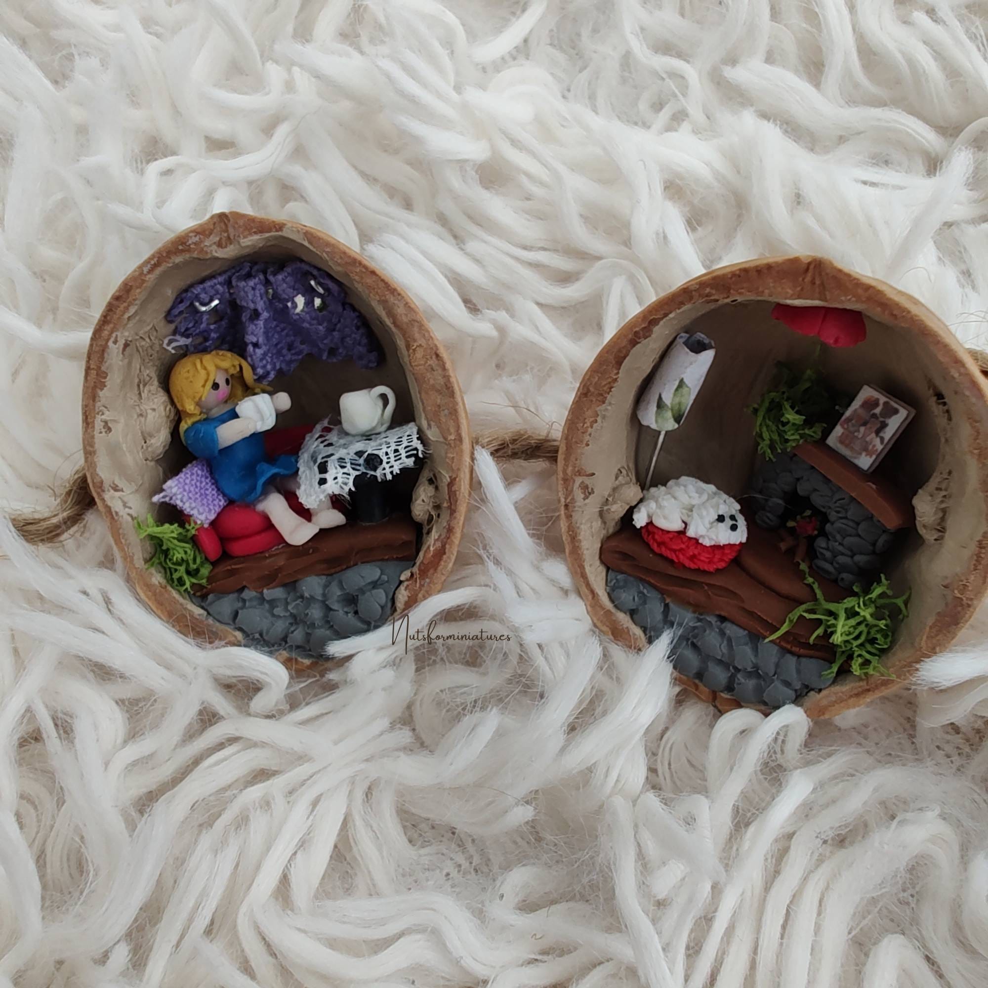 Walnut House Doll Miniature. Micro Home. Collectable Walnut - Etsy