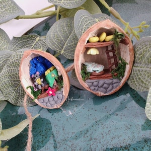Walnut Mouse Miniature House. Micro Home. Collectable Walnut House in a ...