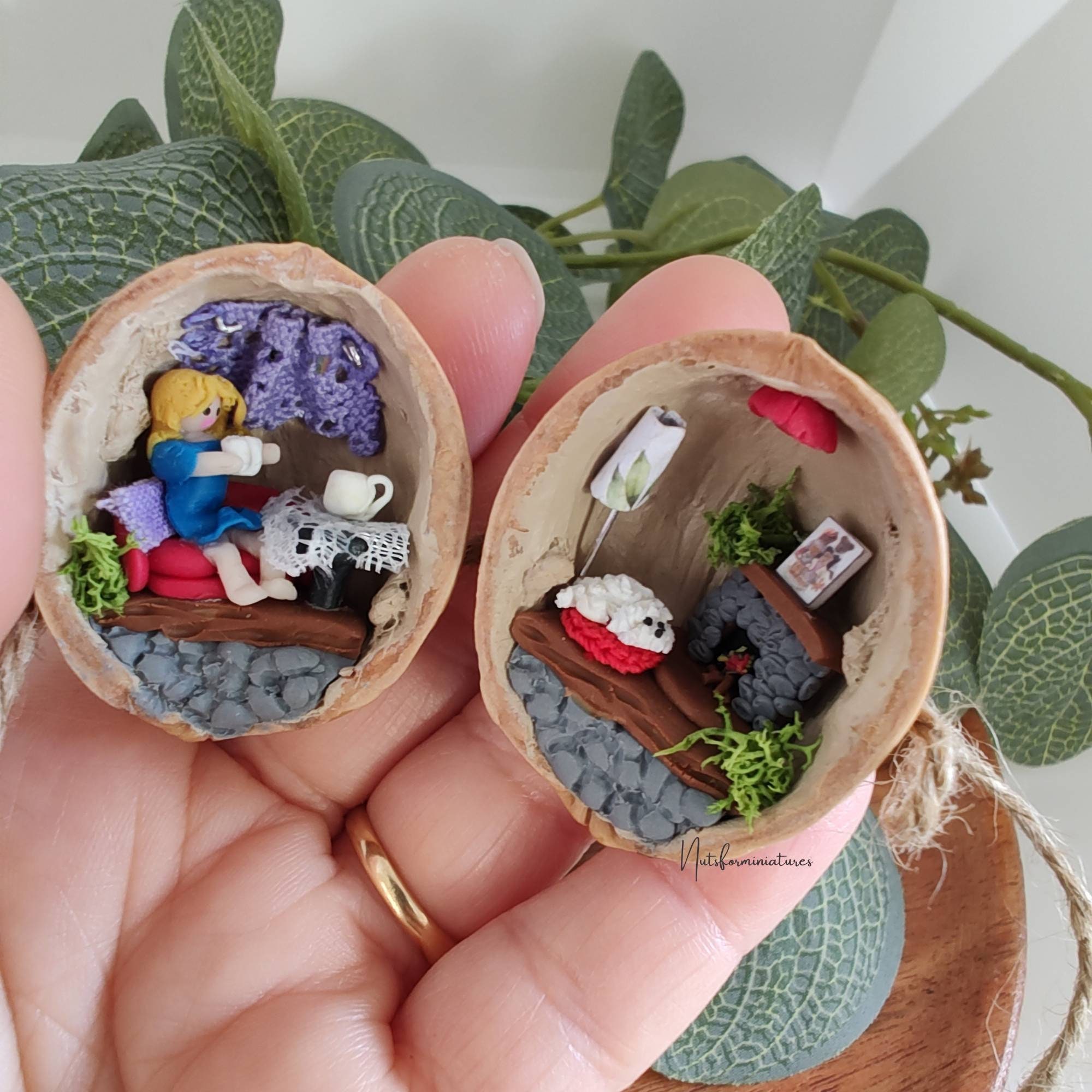Walnut House Doll Miniature. Micro Home. Collectable Walnut - Etsy