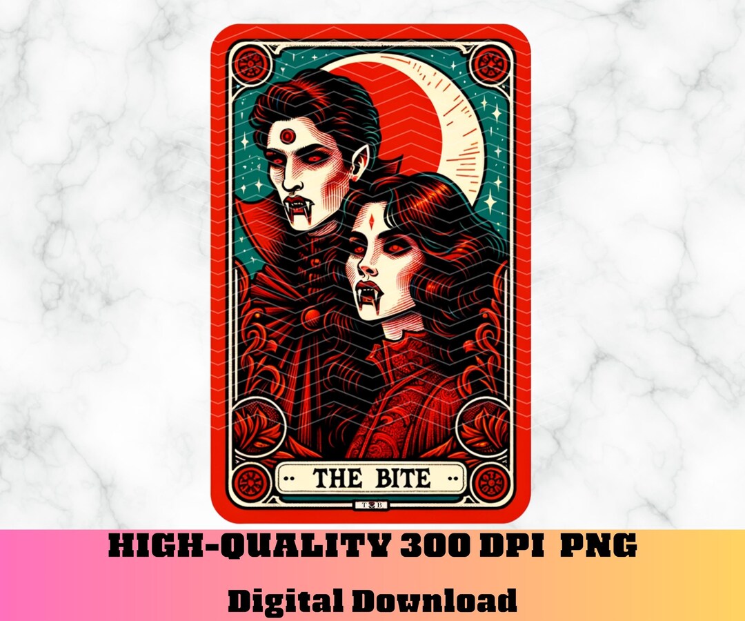 Vampire Tarot Card PNG, Halloween Tarot Card, Vampire Romance Reader ...