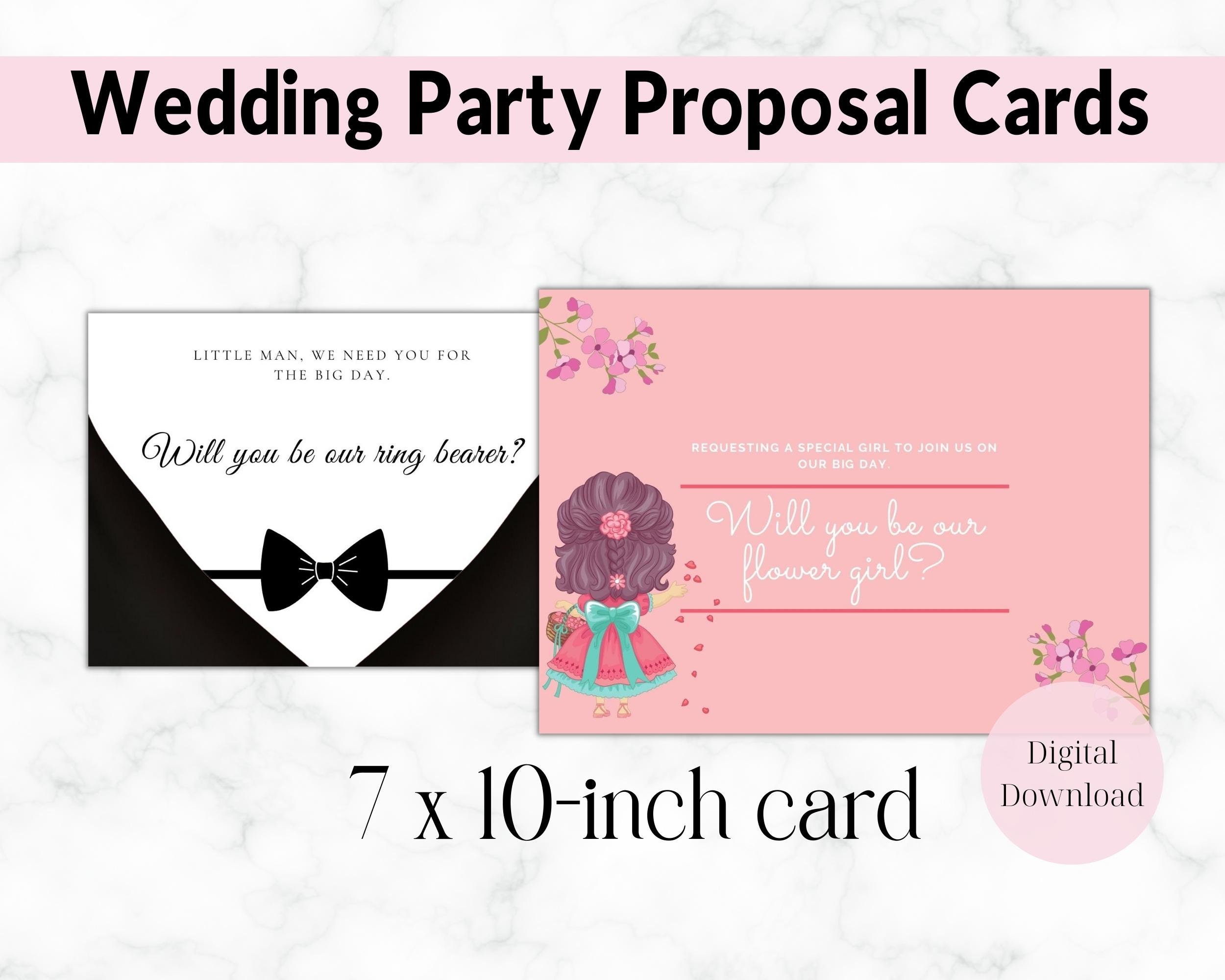 Ring Bearer Proposal Card Printable Will You Be My Ring Bearer Card ...