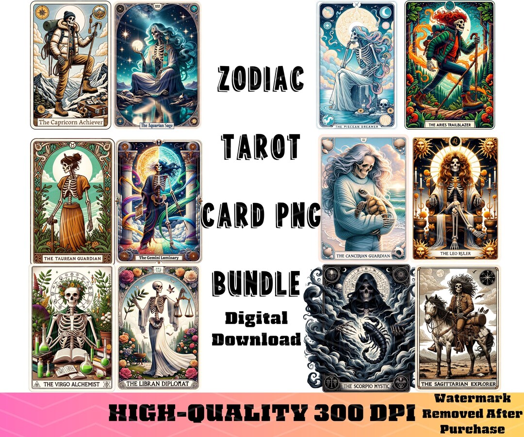 Zodiac Cards PNG, Funny Tarot Cards Png, Astrology Png, Zodiac Cards ...