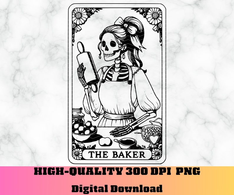 The Baker Tarot Card Vector PNG Bundle , Four Cute Tarot Card Humor ...