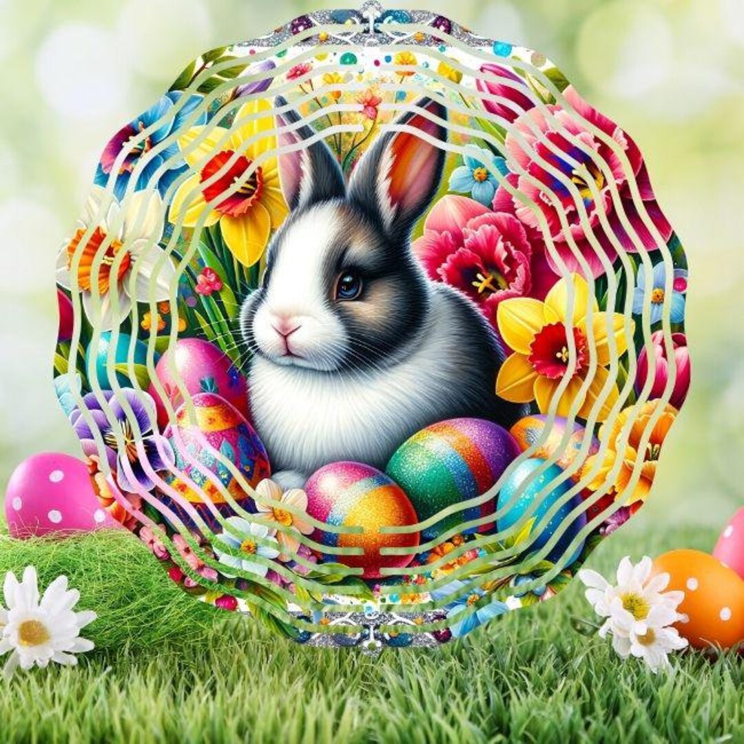 Easter Wind Spinner PNG - Bunny Windspinner, Rabbit PNG Easter Porch ...