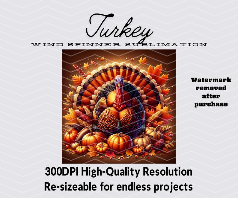 Turkey Wind Spinner PNG File Design, Fall Garden Decor, Thanksgiving ...