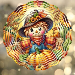 Scarecrow Wind Spinner PNG File Design, Fall Garden Decor, Halloween ...