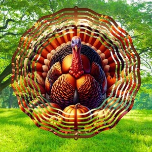 Turkey Wind Spinner PNG File Design, Fall Garden Decor, Thanksgiving ...