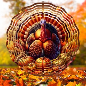 Turkey Wind Spinner PNG File Design, Fall Garden Decor, Thanksgiving ...