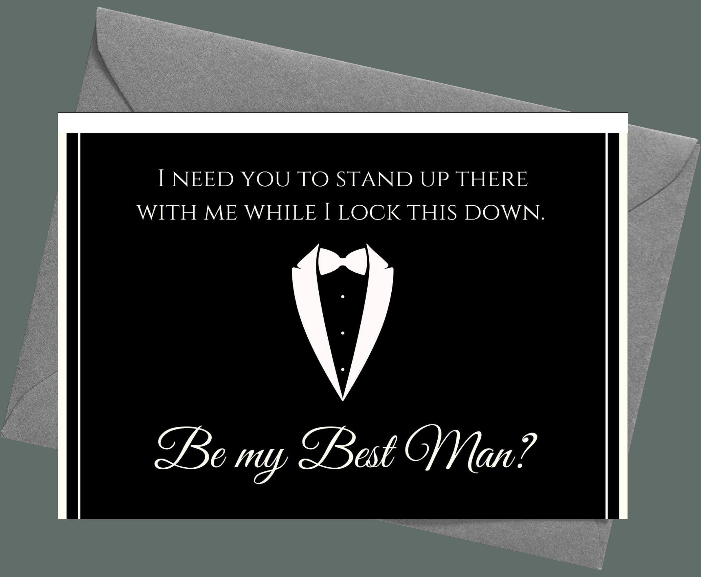 Best Man Proposal Card Printable Will You Be My Best Man - Etsy