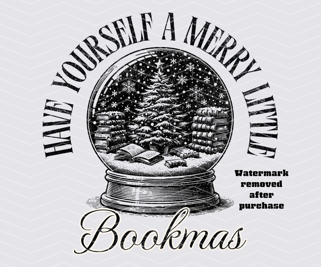 A Merry Little Bookmas PNG, Bookish Christmas Sublimation Design ...