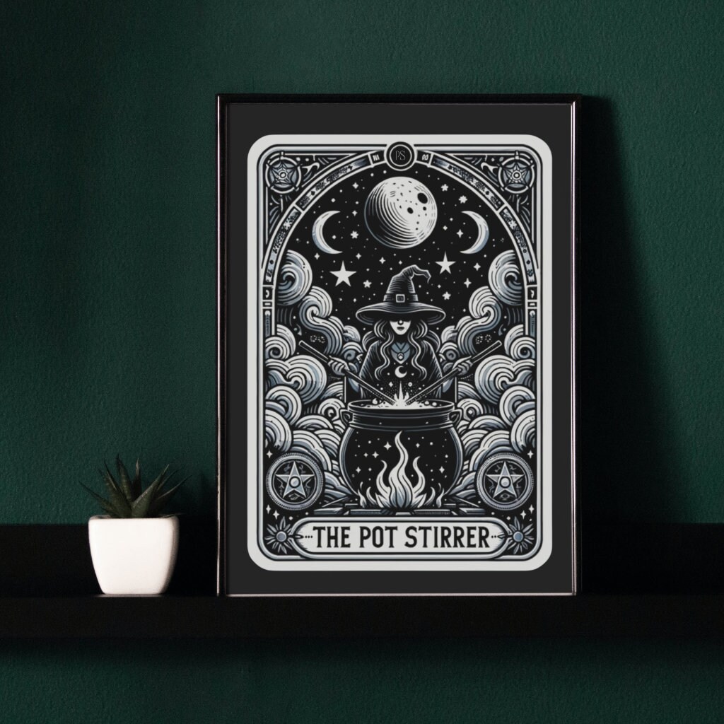 The Pot Stirrer Tarot Card PNG, on My Way to Stir the Pot Celestial ...