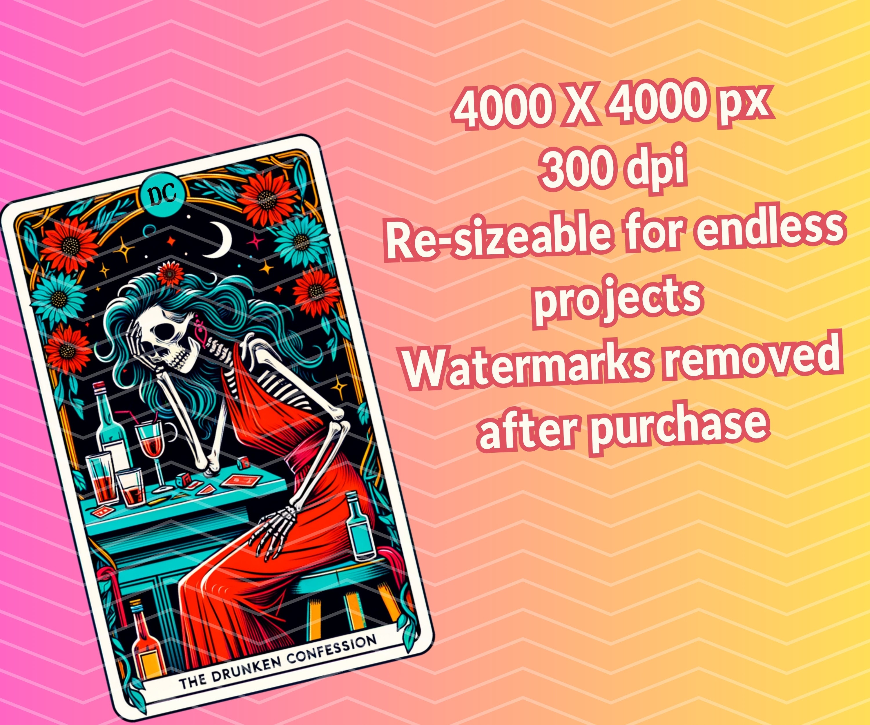 The Drunken Confession Tarot Card PNG, Funny Tarot Card Humor, Sweary ...