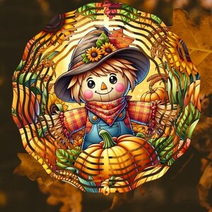 Scarecrow Wind Spinner PNG File Design, Fall Garden Decor, Halloween ...