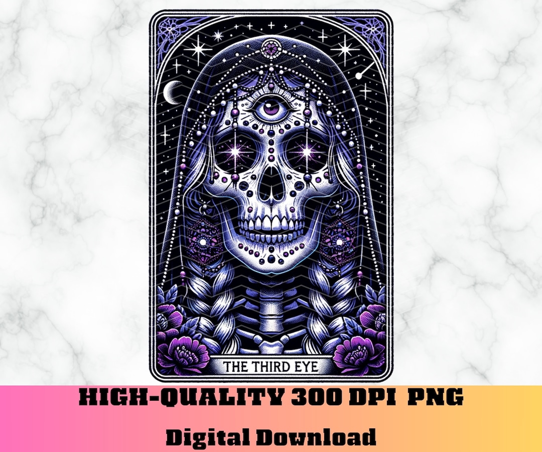 The Third Eye Tarot Card PNG, Celestial Tarot Card Humor, Mystical ...