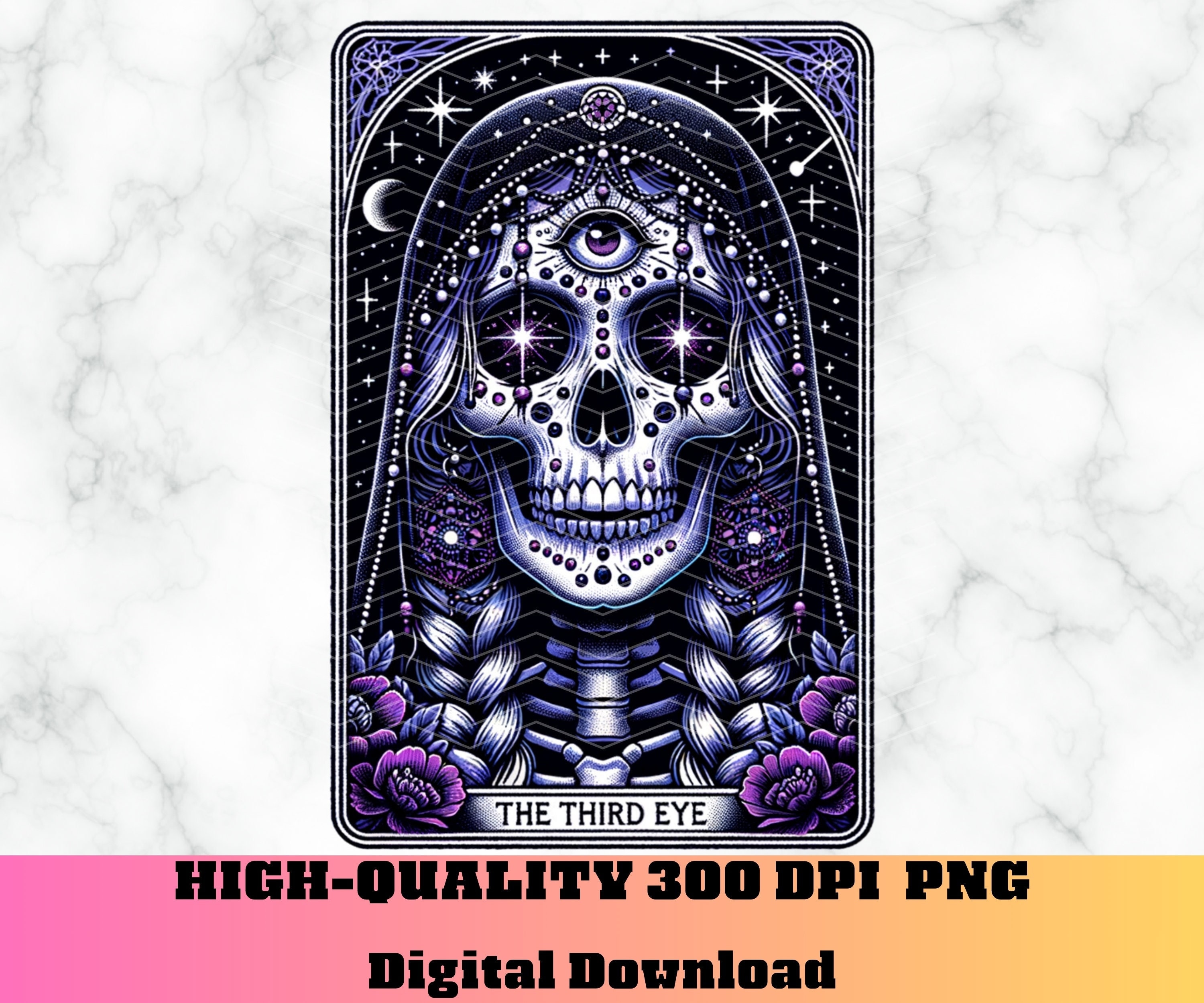 The Third Eye Tarot Card PNG, Celestial Tarot Card Humor, Mystical ...