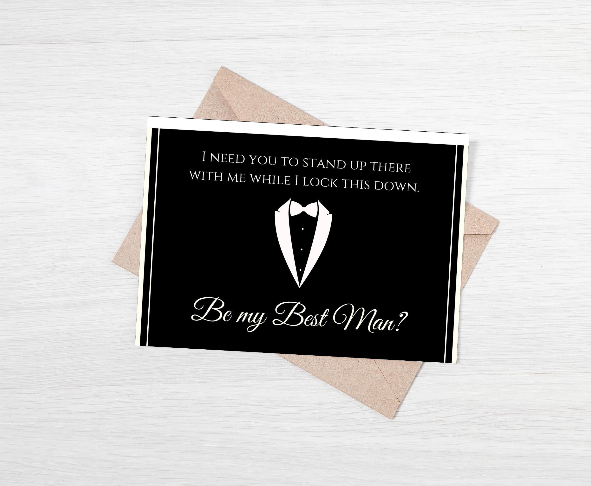 Best Man Proposal Card Printable Will You Be My Best Man - Etsy