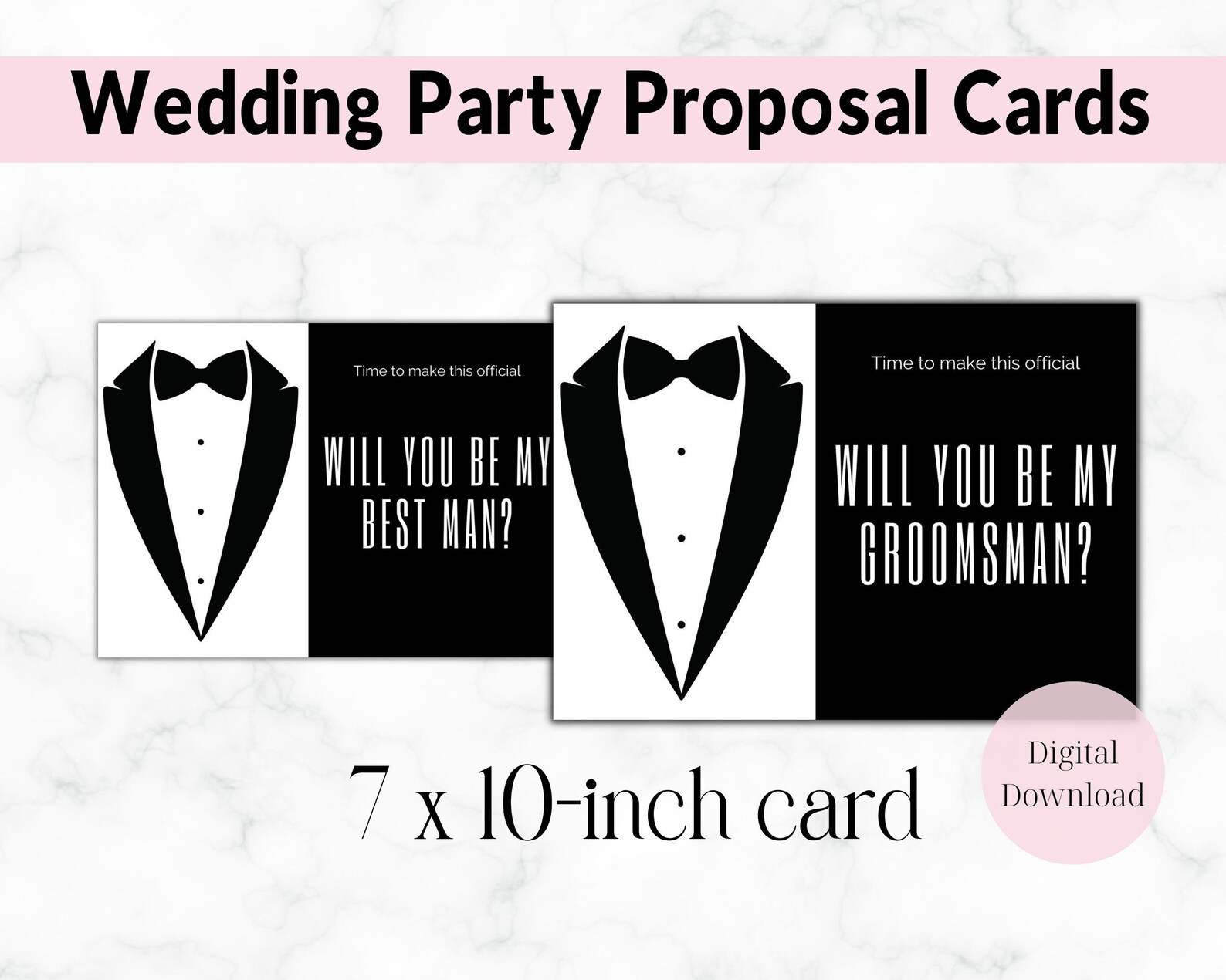 Best Man Proposal Card Printable Will You Be My Best Man - Etsy