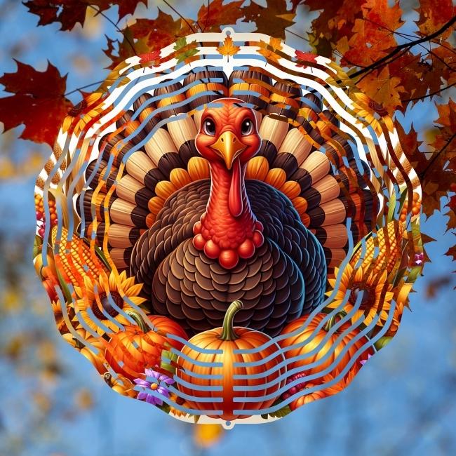 Turkey Wind Spinner PNG File Design, Sunflower Fall Garden Decor ...