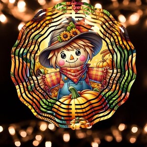 Scarecrow Wind Spinner PNG File Design, Fall Garden Decor, Halloween ...