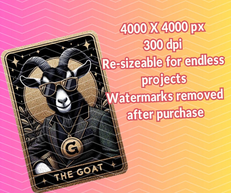 The GOAT Tarot Card PNG, the G.O.A.T Greatest of All Time Tarot Card ...