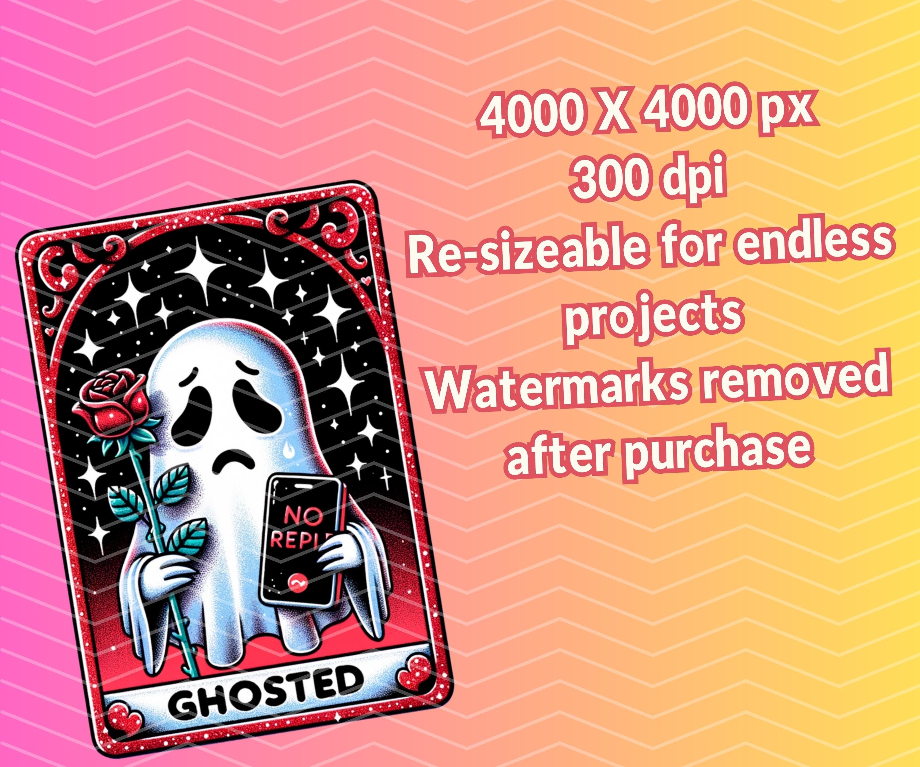 Ghosted Tarot Card PNG, Ghost Tarot Card, Funny Tarot Card Sublimation ...