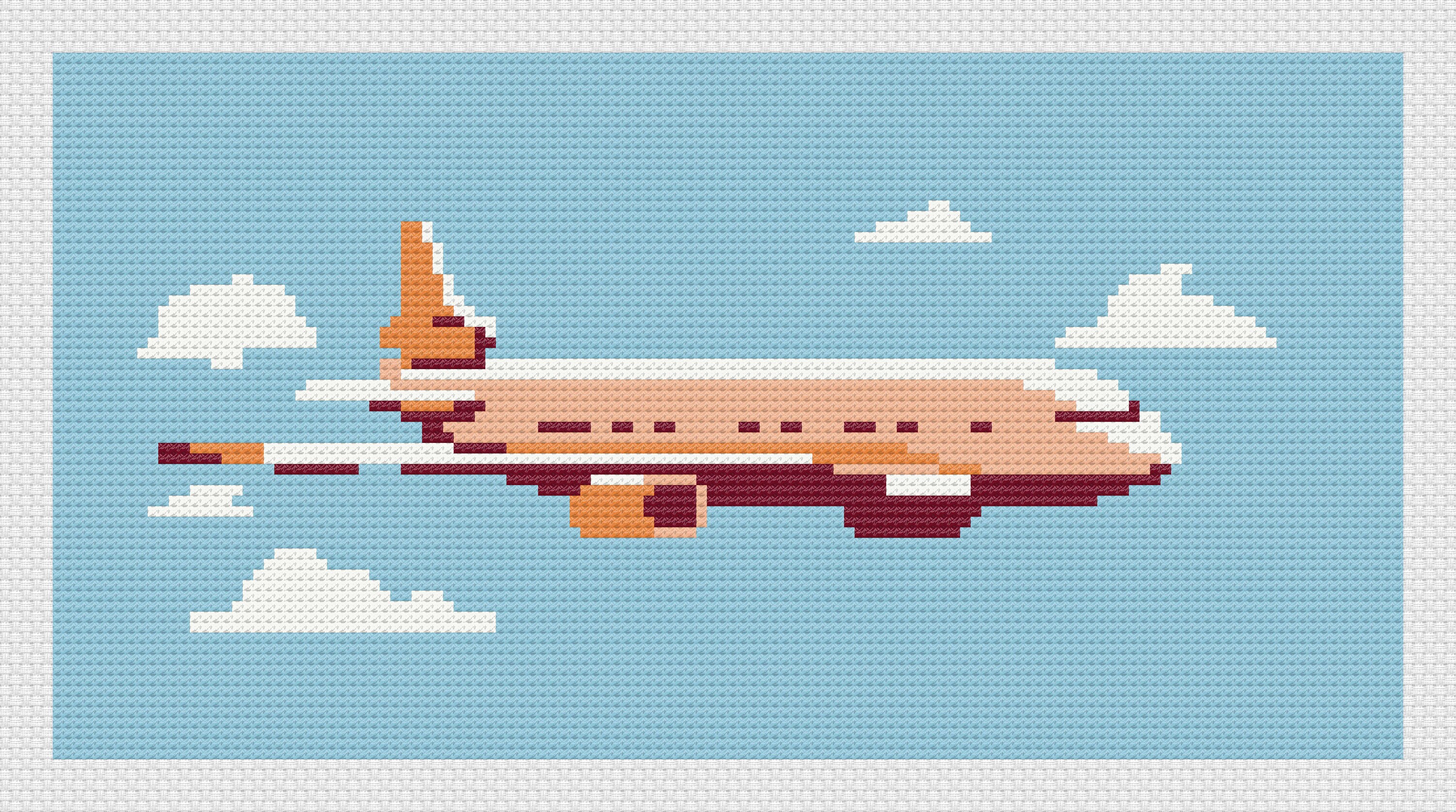 Boeing Cross Stitch Pattern, Vehicle, Airplane Instant PDF Download ...