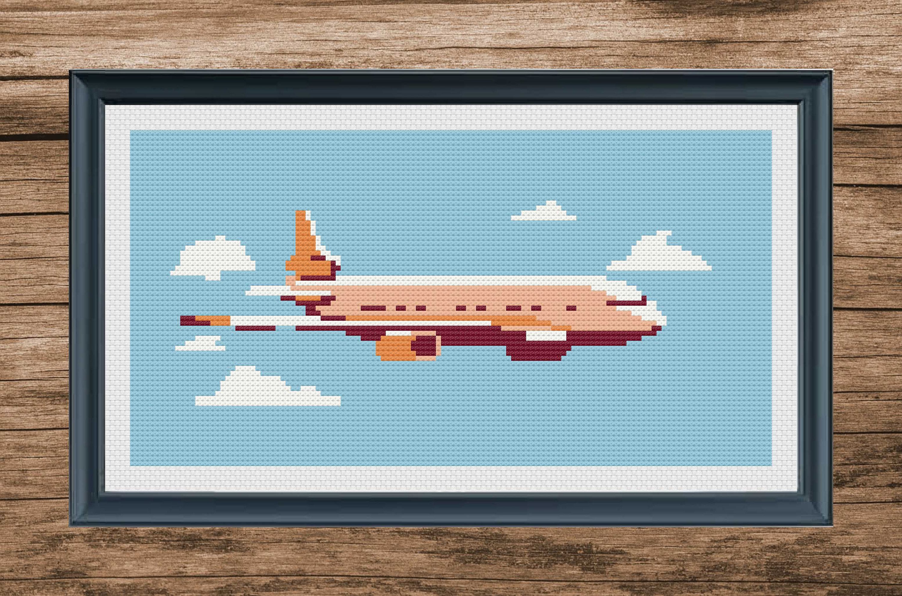 Boeing Cross Stitch Pattern, Vehicle, Airplane Instant PDF Download ...