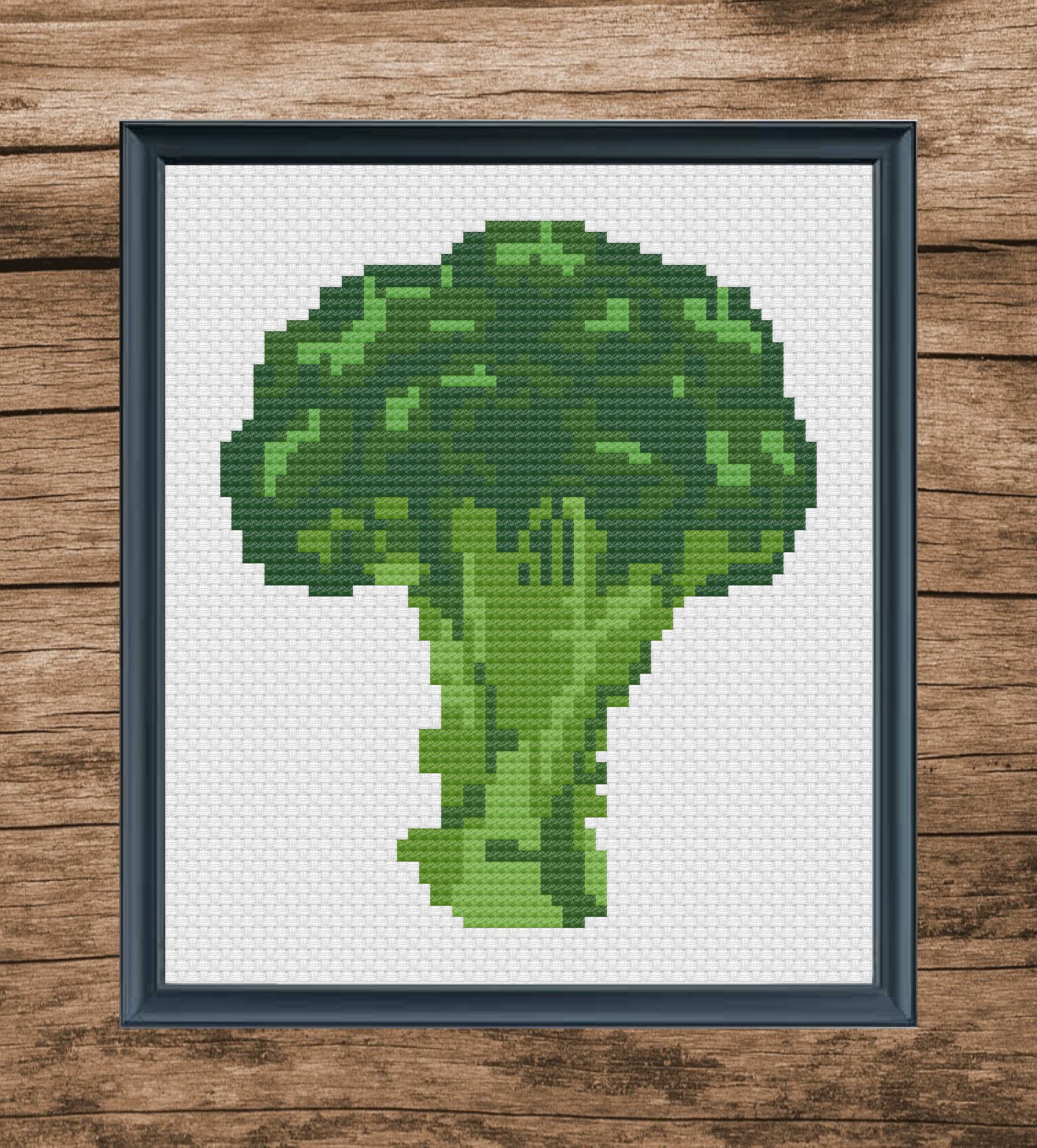 Green Broccoli Cross Stitch PDF Pattern, Broccoli, Veggie,vegetable ...
