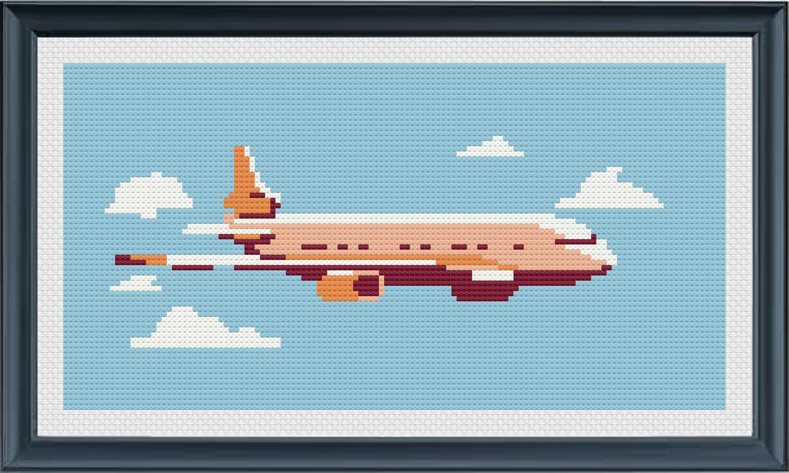 Boeing Cross Stitch Pattern, Vehicle, Airplane Instant PDF Download ...
