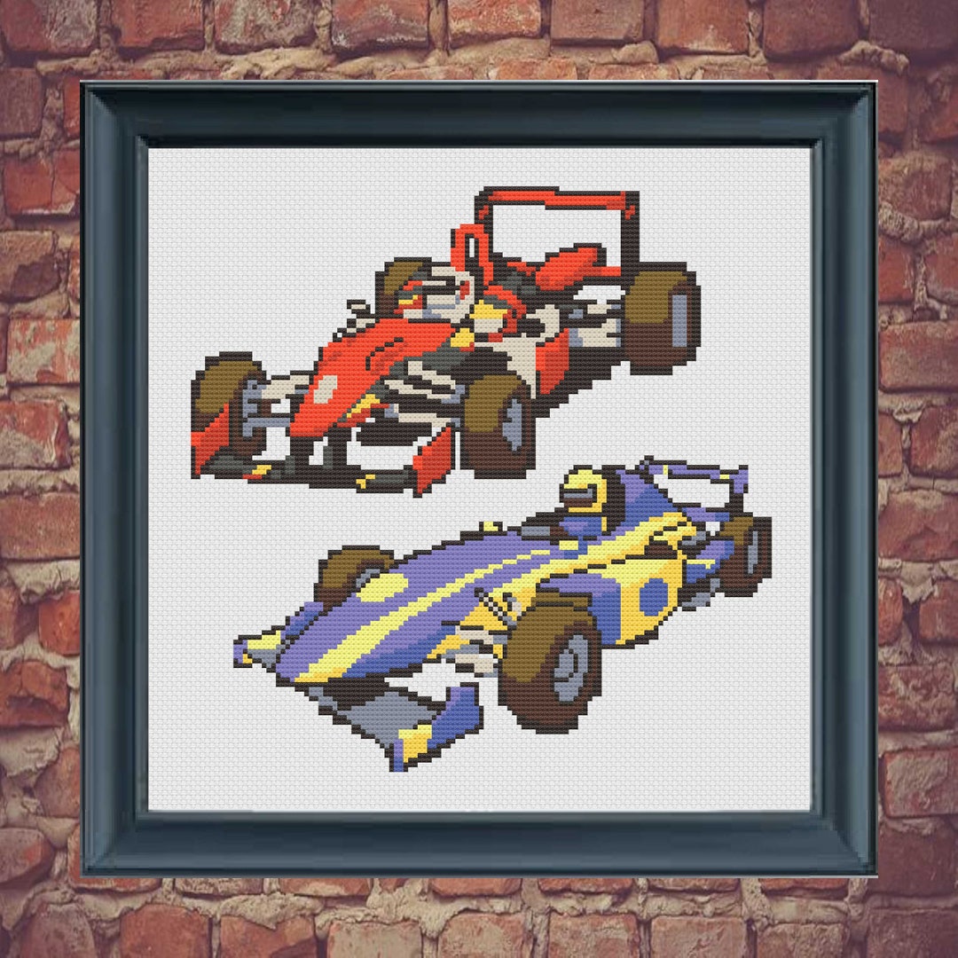 Racing Car, Transport Cross Stitch, Cars Sampler, Mini Fast, Sports Car ...