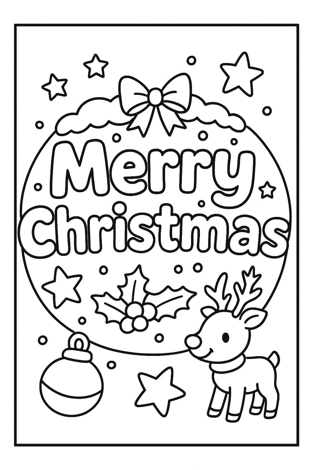 Christmas Coloring Pages for Kids | Holiday Animals, Santa, Unicorn ...